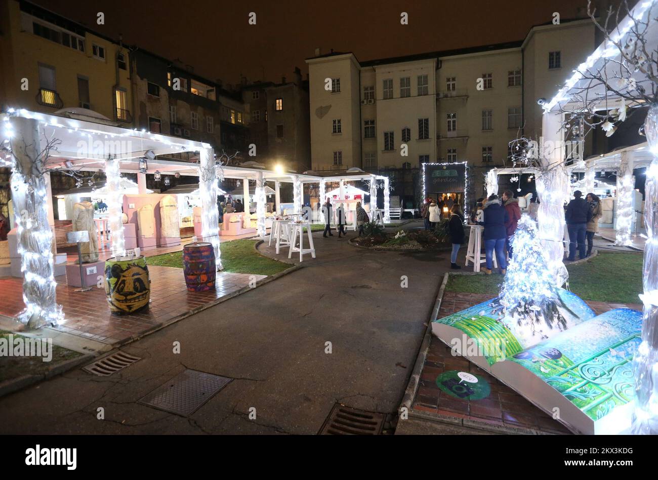 01.12.2017., Zagreb, Croatia - Atrium of the Archaeological Museum ...