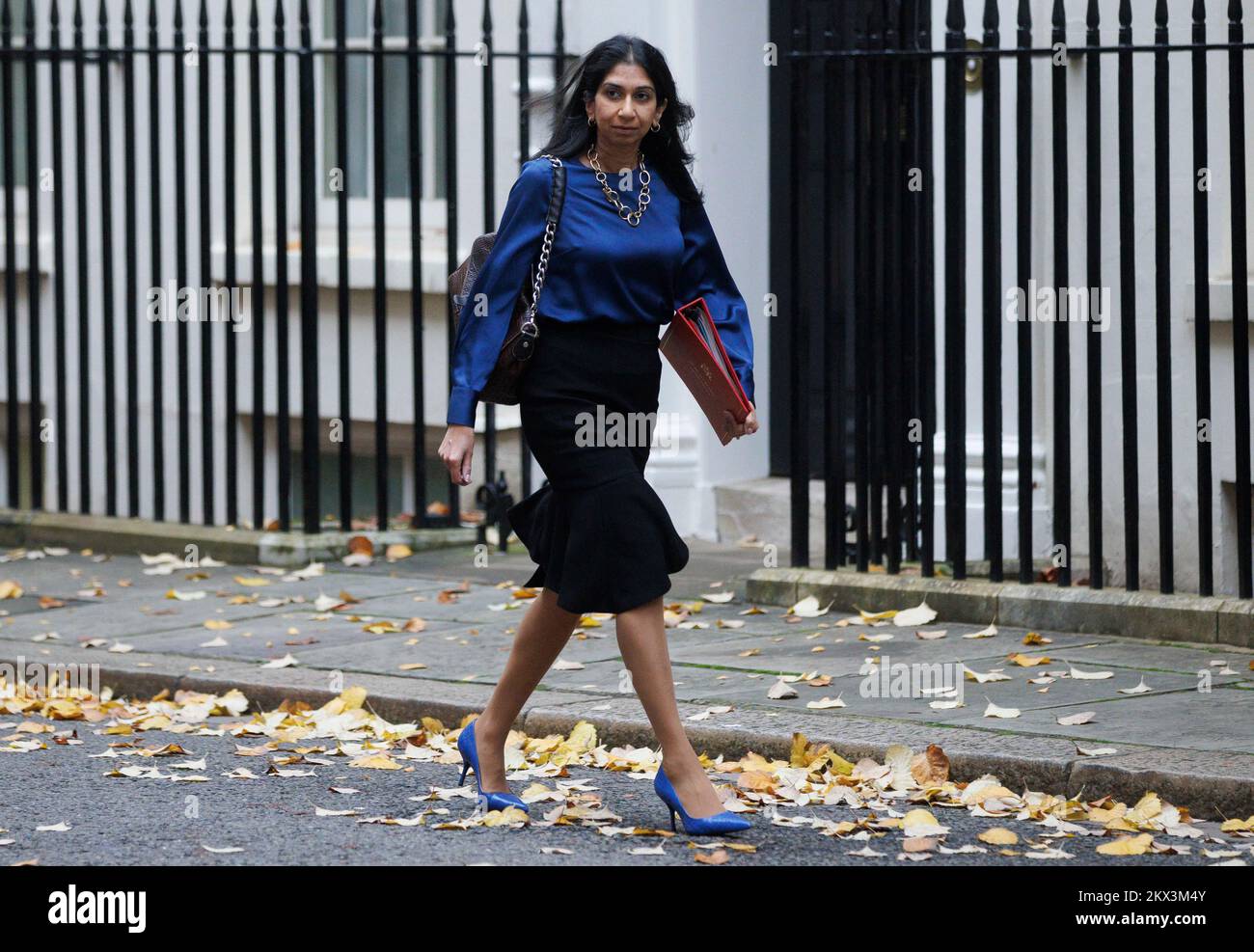 Suella Braverman, Home Secretary, in Downing Street for a Cabinet ...