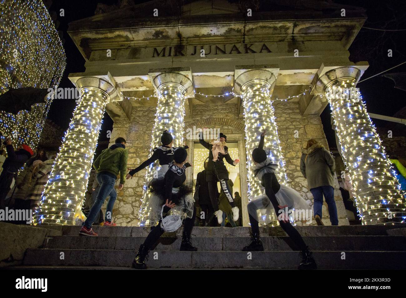 09.12.2017., Rijeka - Christmas lights are on at Trsatska Gradina in ...
