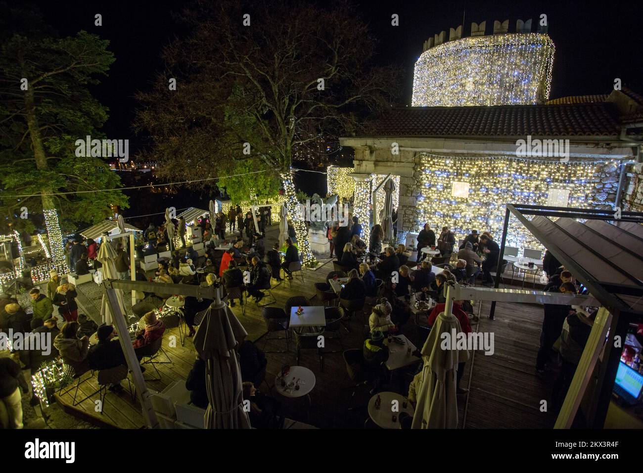 09.12.2017., Rijeka - Christmas lights are on at Trsatska Gradina in ...
