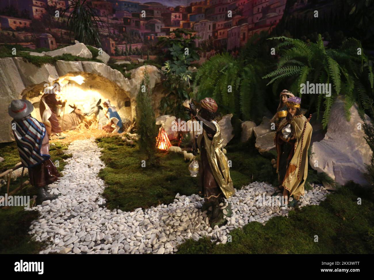 19.12.2017., Croatia, Rijeka - Nativity scene set in the Shrine of Our ...