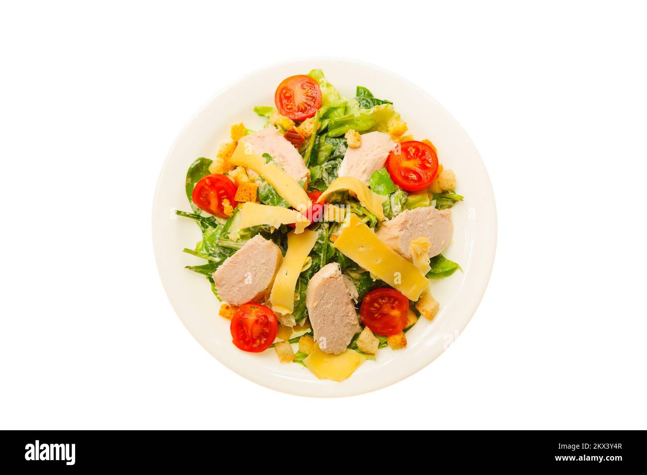 close up shot of restaurant food isolated on white background Stock ...