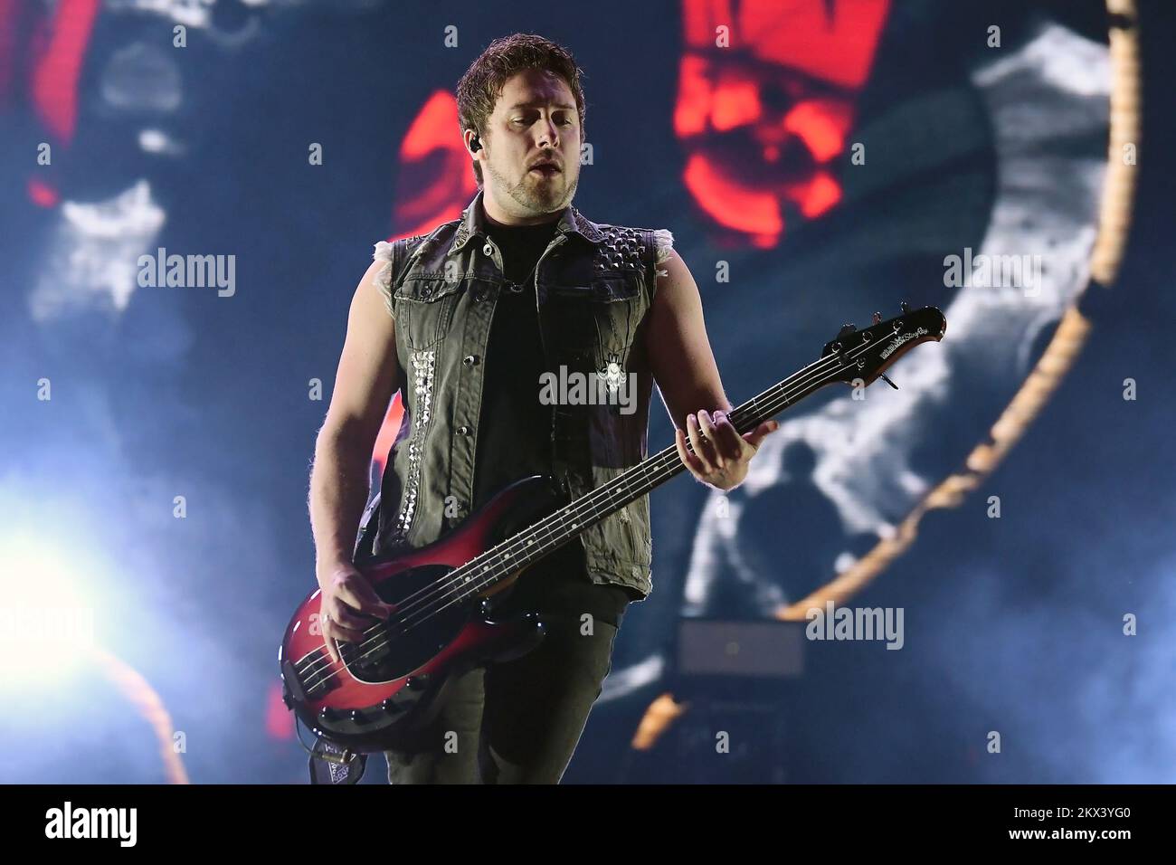 Rio de Janeiro,September 2, 2022. Bassist Jamie Mathias of heavy metal ...
