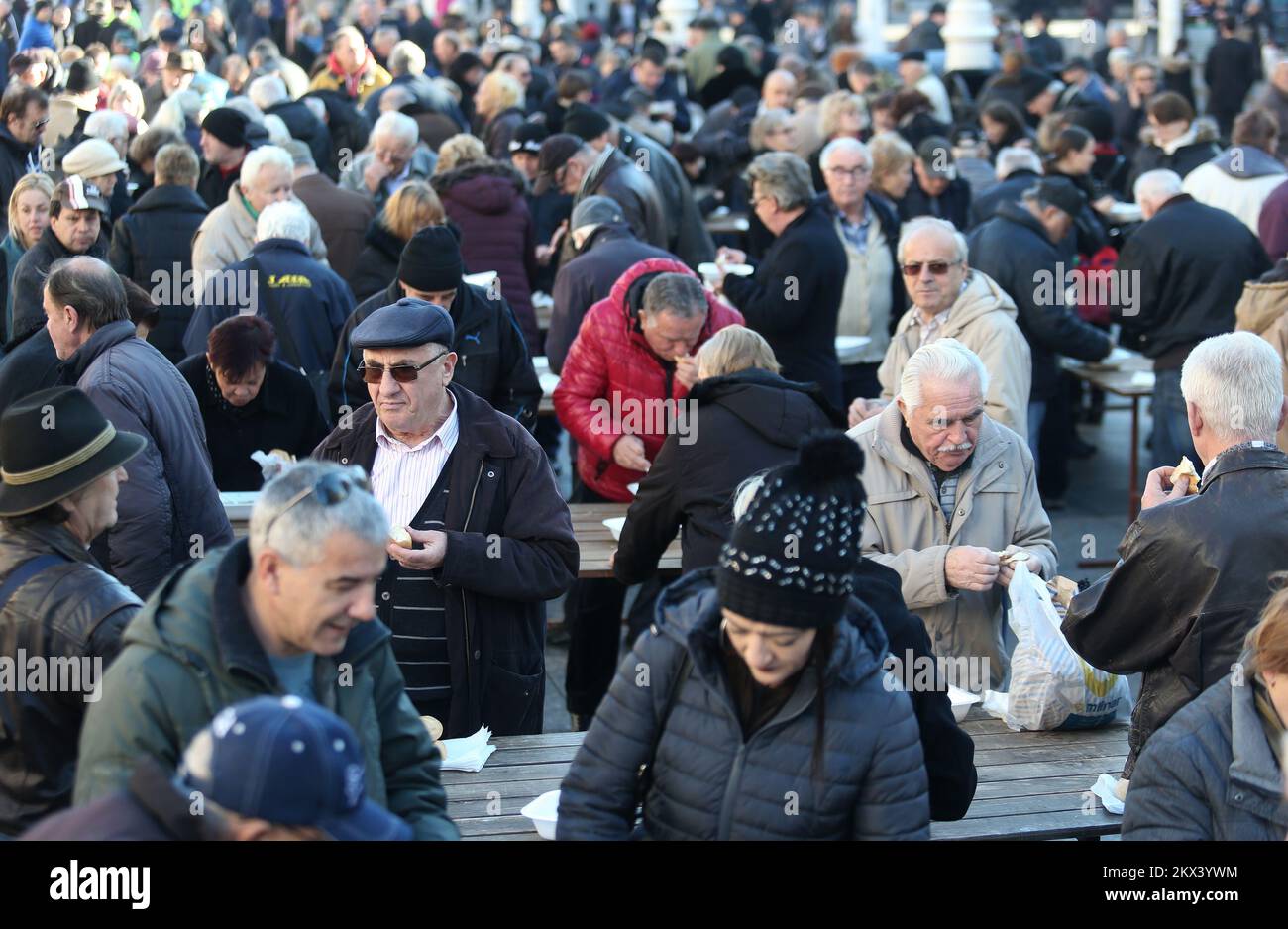 24.12.2017., Zagreb - On the eve of Christmas on the square Ban Josip ...