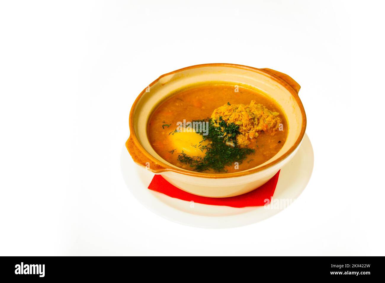close up shot of restaurant food isolated on white background Stock ...