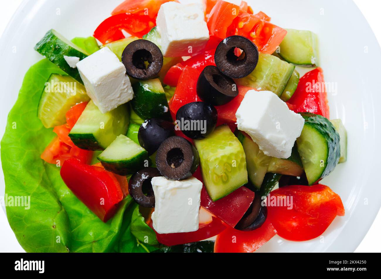 close up shot of restaurant food isolated on white background Stock ...