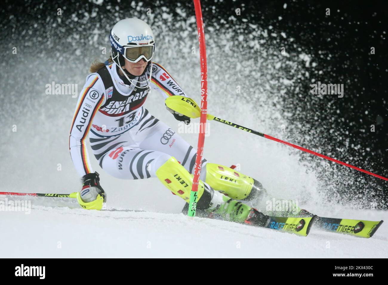 03.01.2018., Croatia, Sljeme, Zagreb - Second run of the ladies' slalom ...