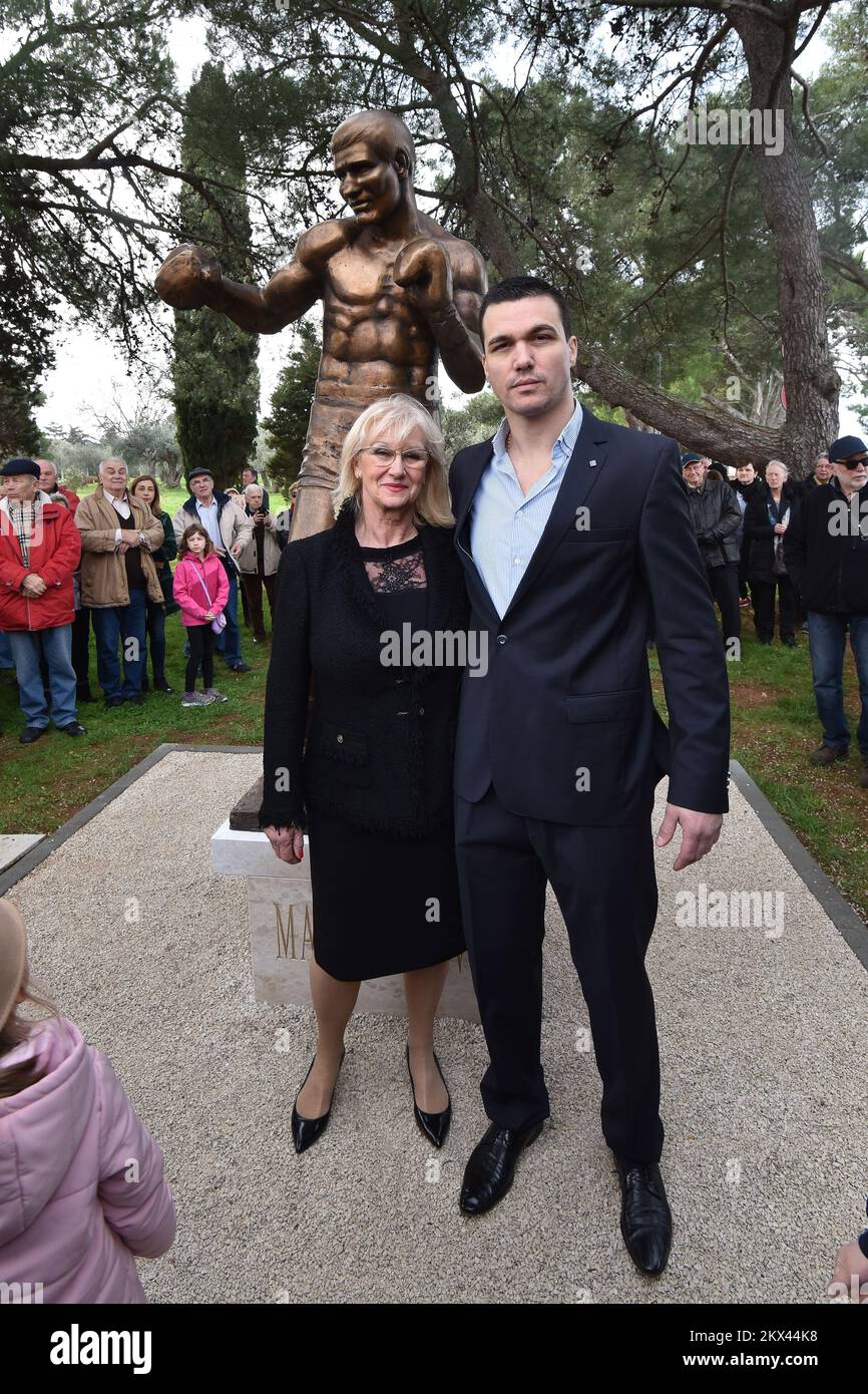 07.01.2018., Fazana, Croatia - A monument in Parlov's memory unvelid in Istria, Fazana.The ...