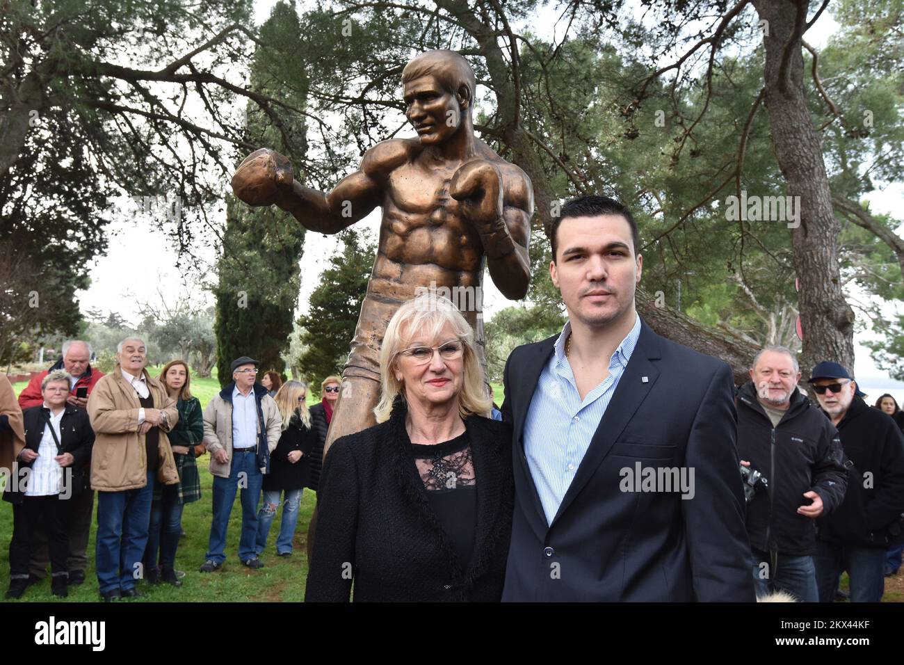 07.01.2018., Fazana, Croatia - A monument in Parlov's memory unvelid in Istria, Fazana.The ...