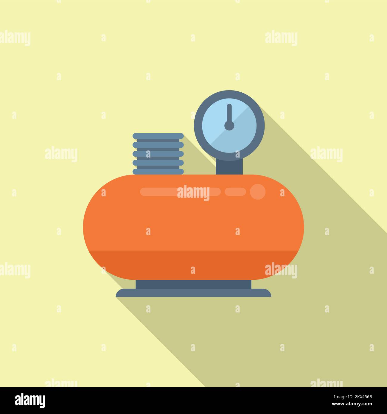 Compressor unit icon flat vector. Air machine. Device instrument Stock ...