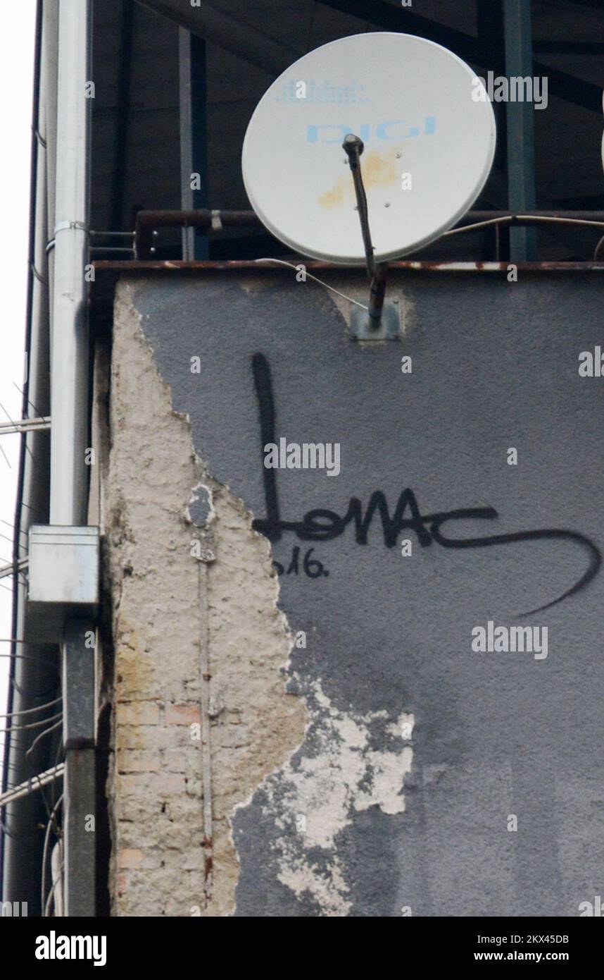 09.01.2018., Croatia, Sisak - To a mural of Tomislav Loncarevic - Lonac ...