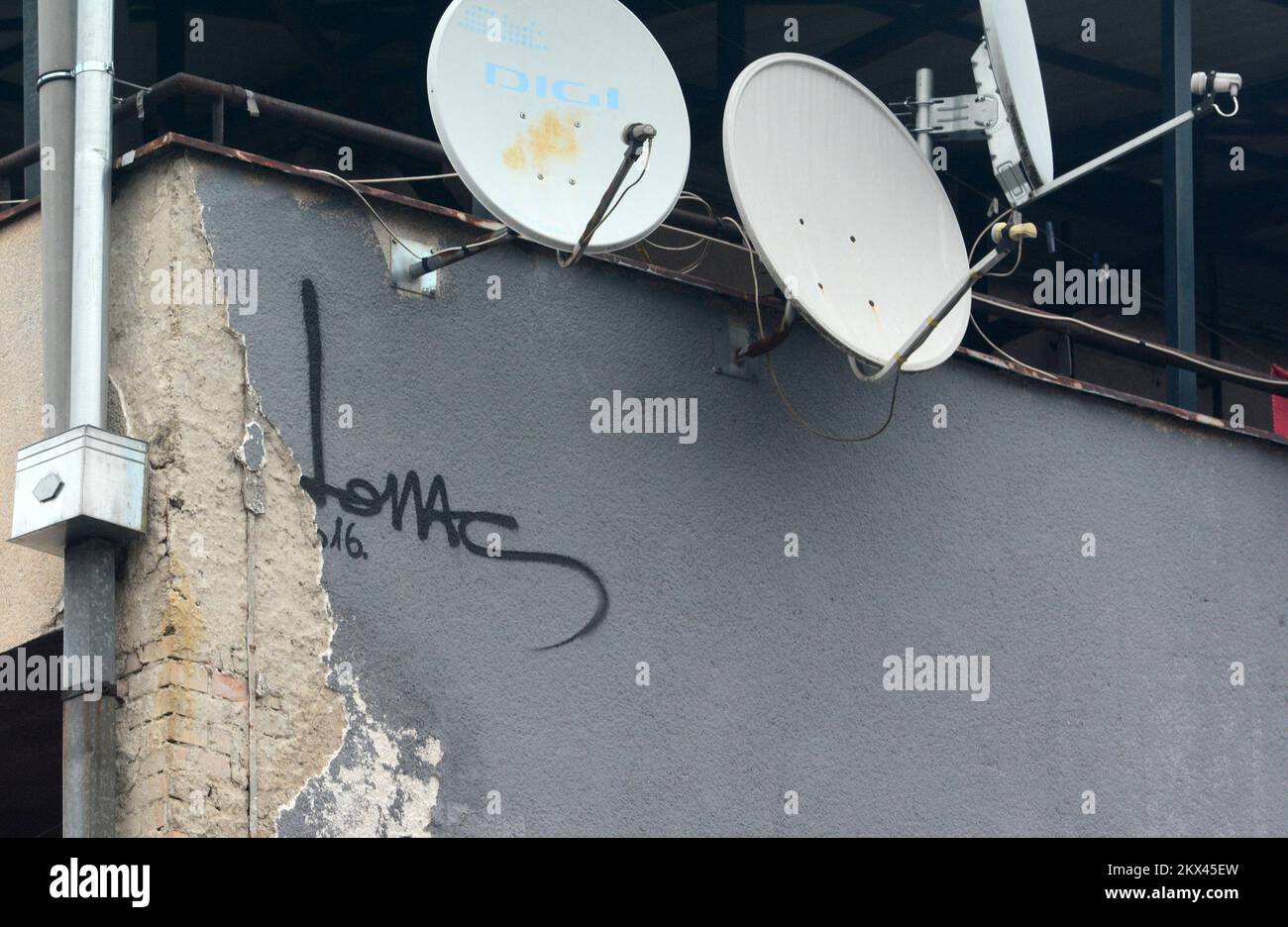 09.01.2018., Croatia, Sisak - To a mural of Tomislav Loncarevic - Lonac ...