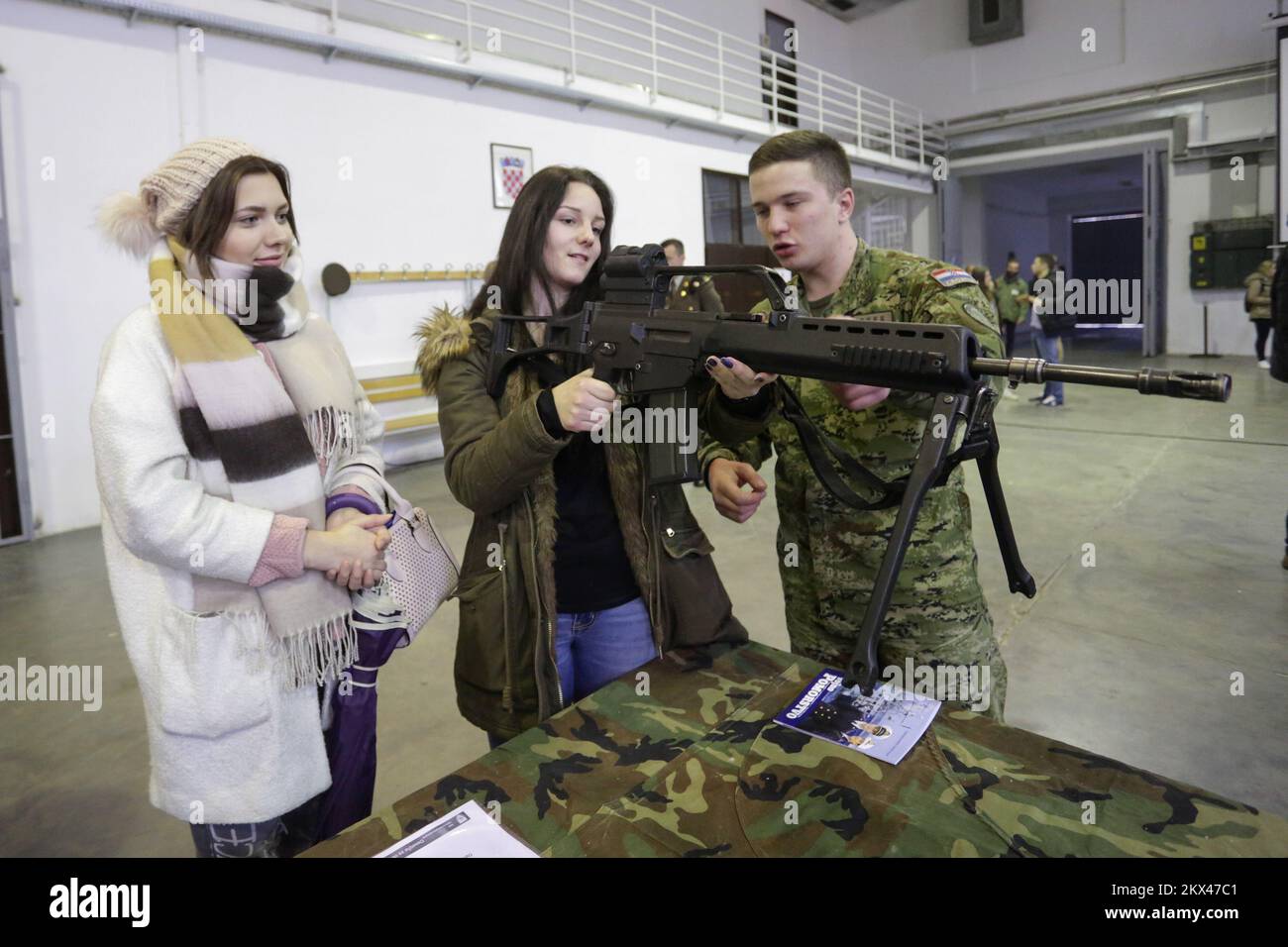 13.01.2018., Zagreb, Croatia - Open days of Croatian military college ...