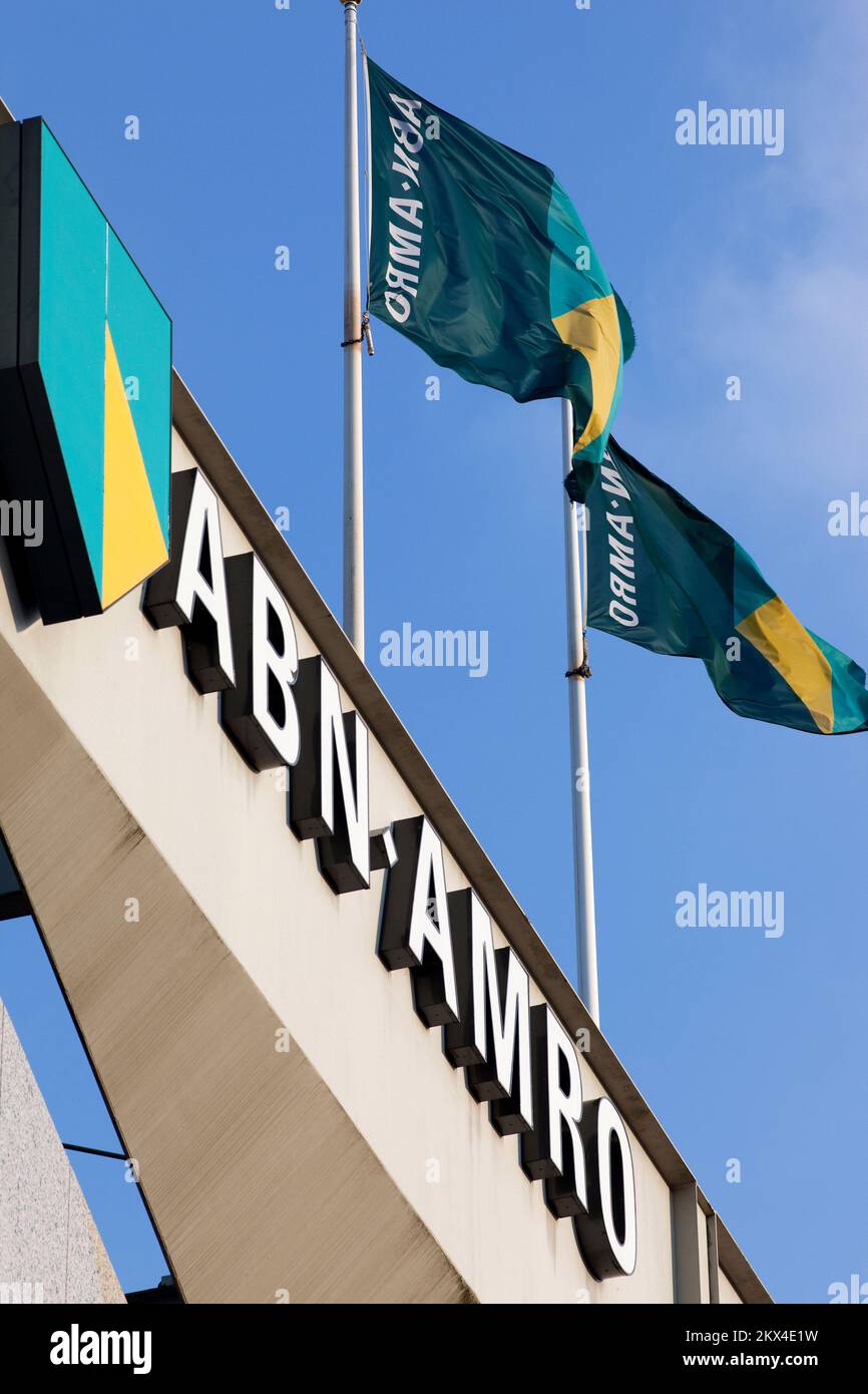Netherlands, facade of the Dutch bank ABN-AMRO Stock Photo - Alamy