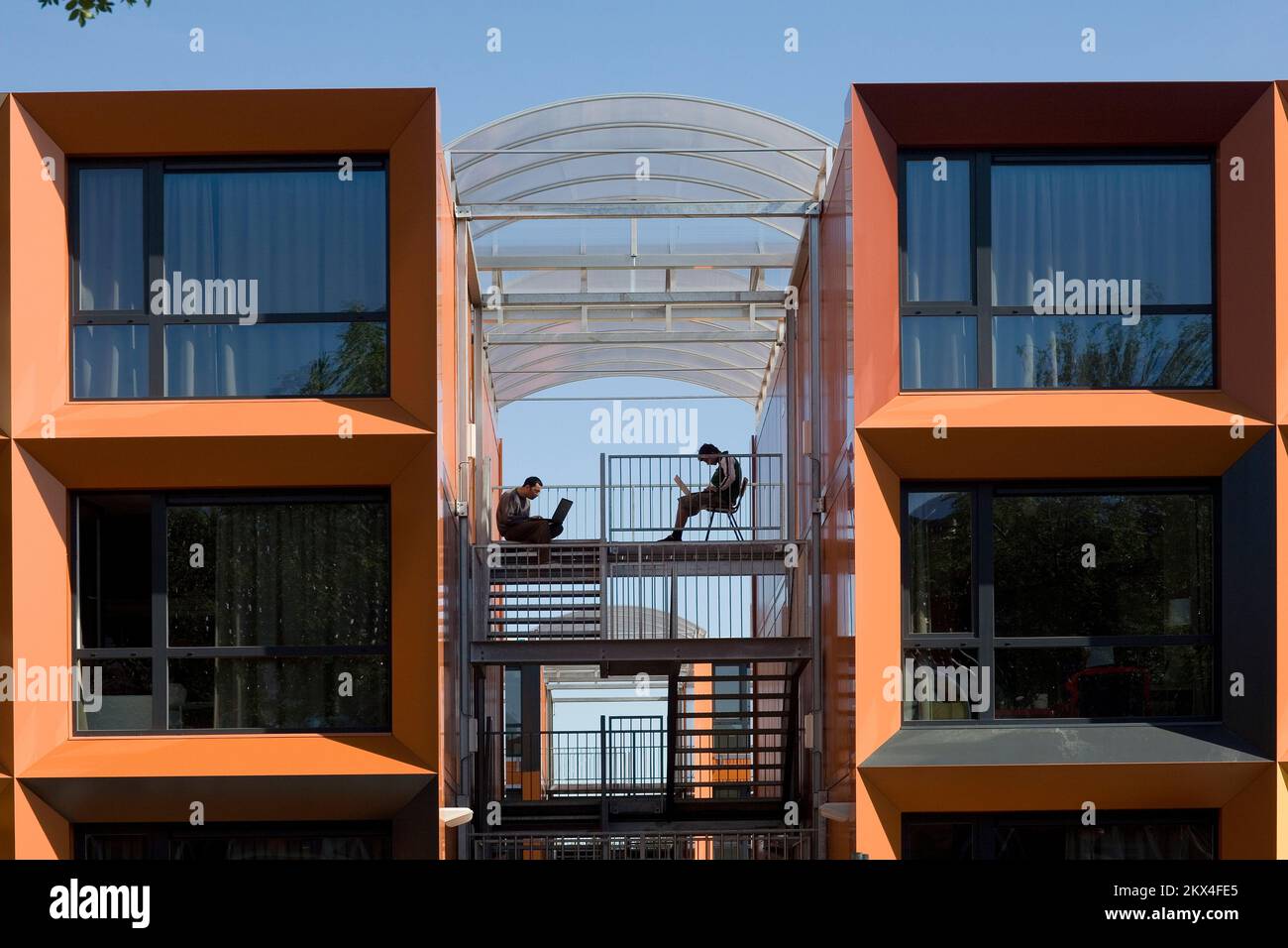 Netherlands, Groningen - Student housing in shipping containers Stock ...
