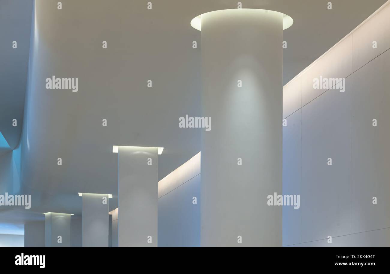 Bangkok, Thailand - Sep 30, 2022 : Concrete interior space with white ...