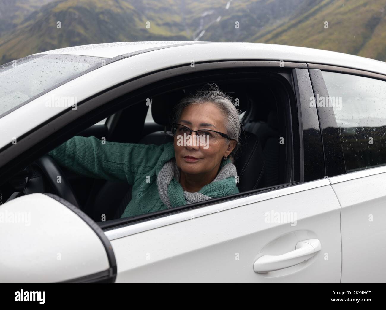 Senior woman driver serious hi-res stock photography and images - Alamy
