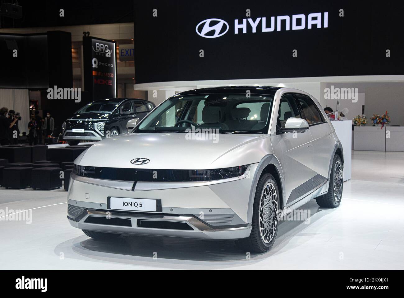 Nonthaburi, Thailand. 30th Nov, 2022. A Hyundai Ioniq 5 car seen at the ...