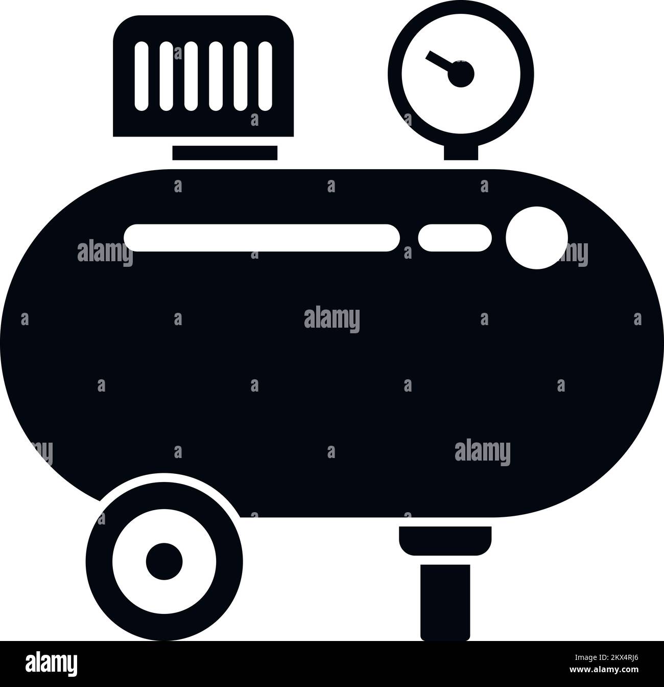 Pressure compressor icon simple vector. Air machine. Pump tank Stock ...