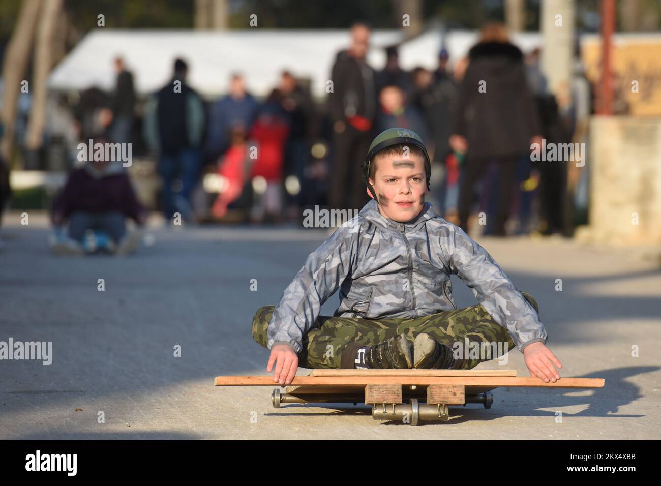10.02.2018., Croatia, Sveti Filip i Jakov - Masked locals in St. Philip ...