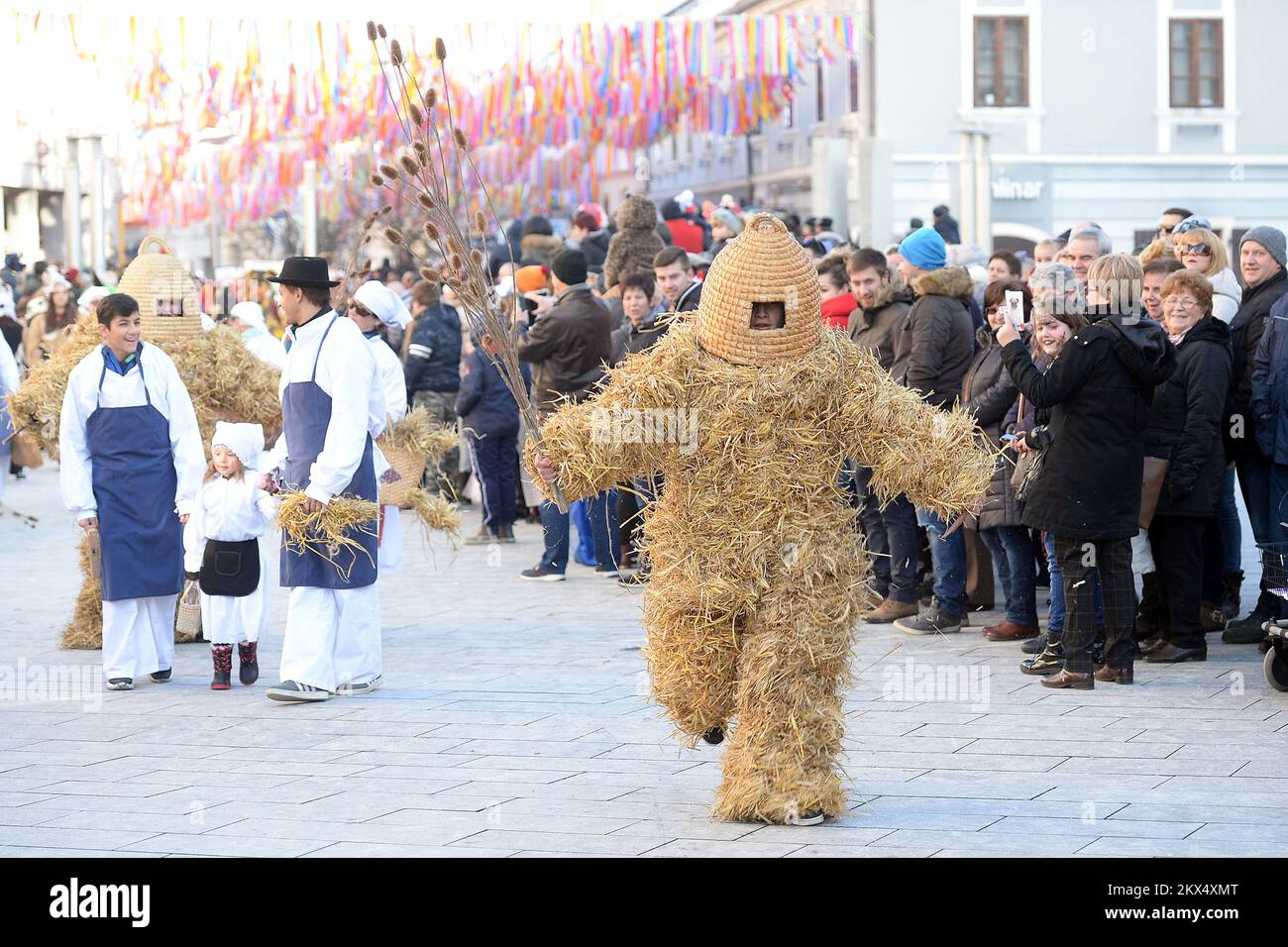 11.02.2018., Croatia, Cakovec - Parade of traditional masks finished ...
