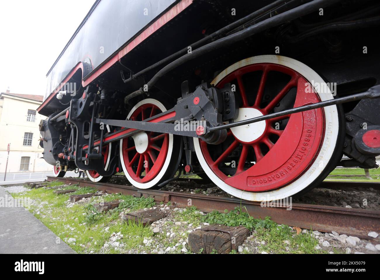 21.02.2018., Rijeka, Croatia - Vintage Steam Locomotive, produced in ...