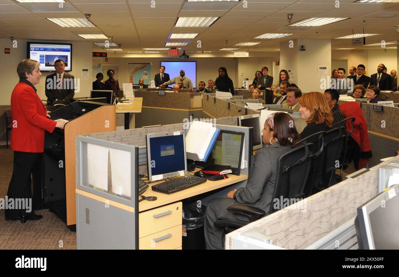 DHS Secretary Janet Napolitano meets with FEMA Employees.. Photographs ...