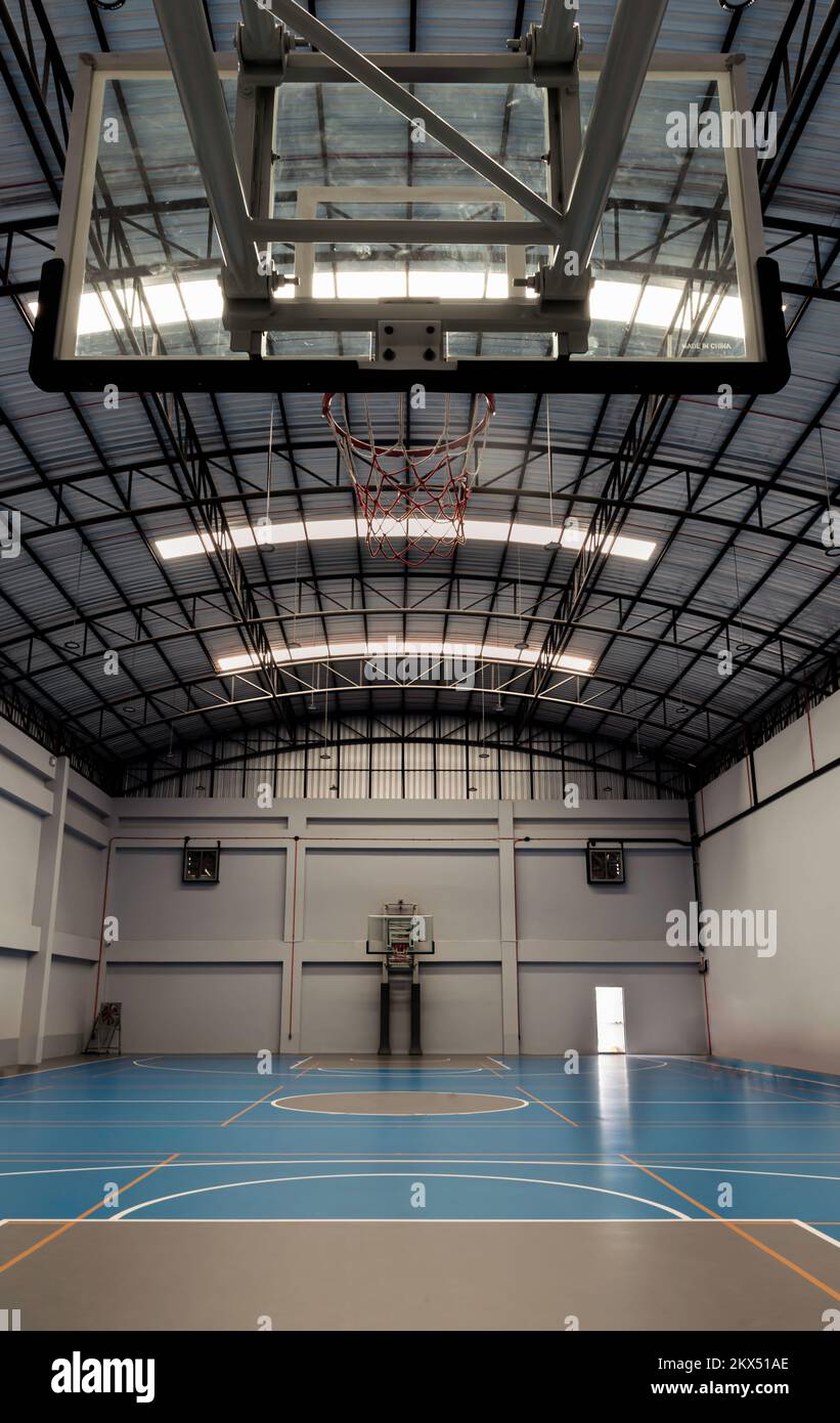 Bangkok, Thailand - Oct 15, 2020 : View from Empty basketball gym ...