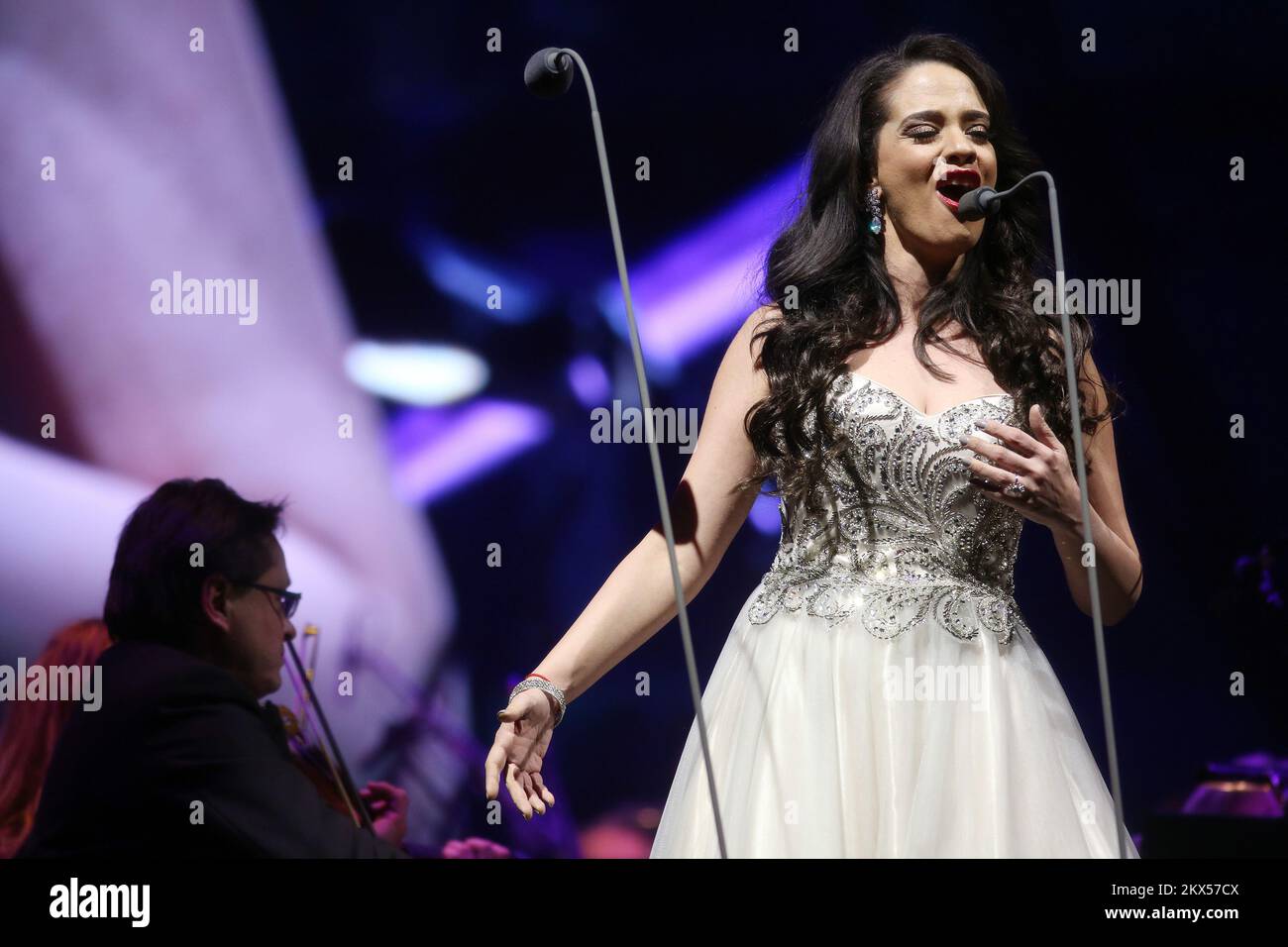 10.03.2018., Zagreb, Croatia - Andrea Bocelli held a concert in front ...