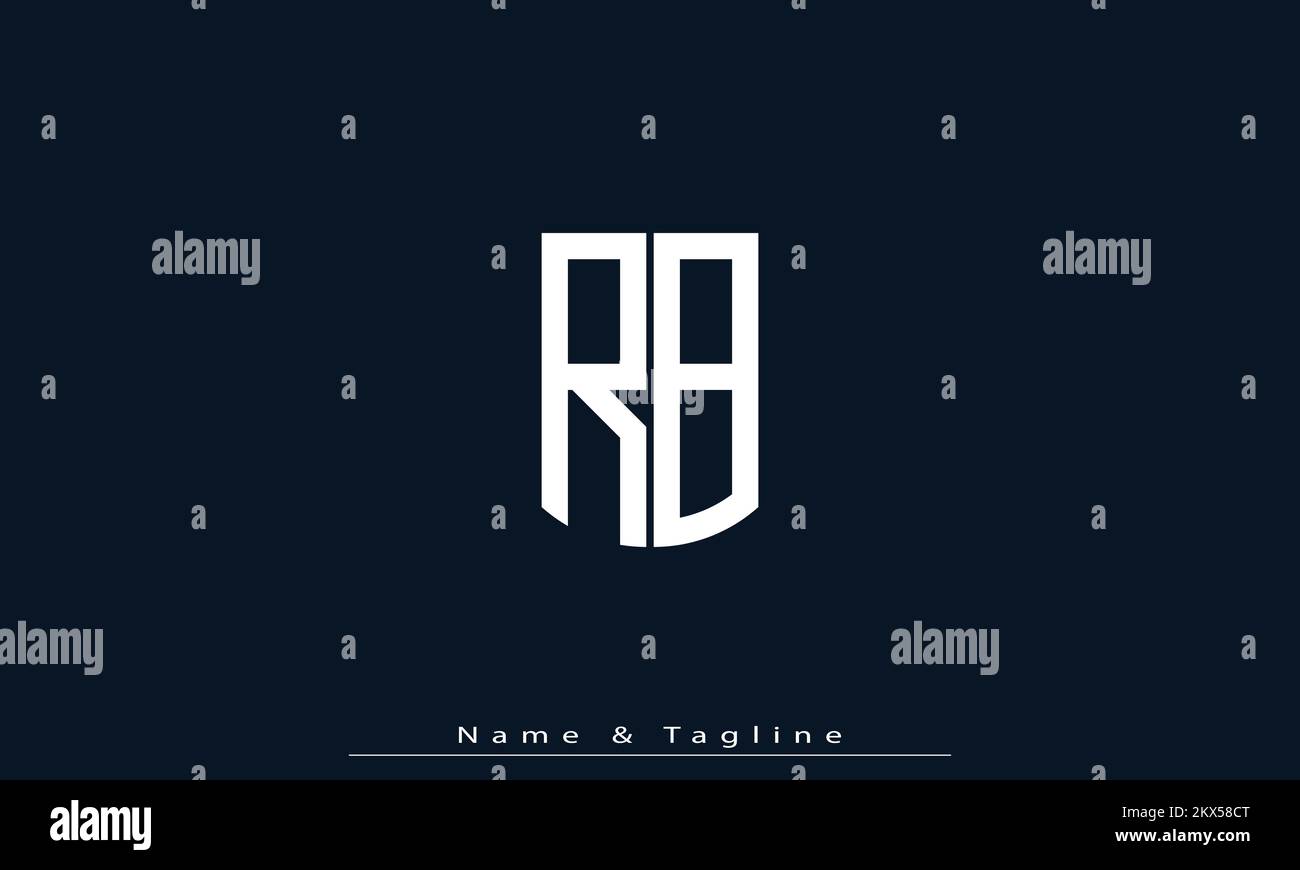 Alphabet letters Initials Monogram logo RB , BR Stock Vector Image ...