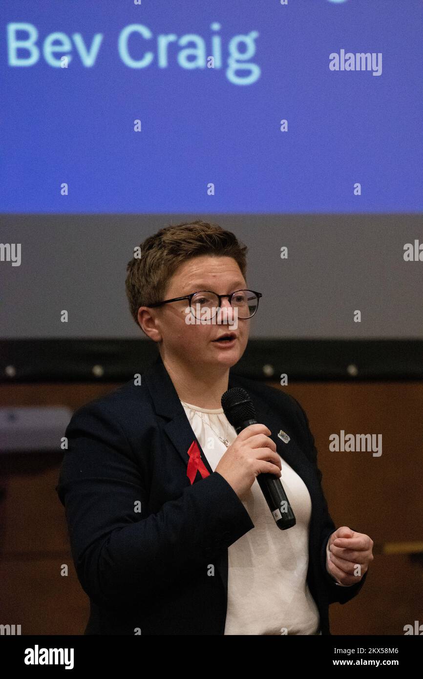 Manchester UK 30th November 2022, Bev Craig Leader of Manchester City ...