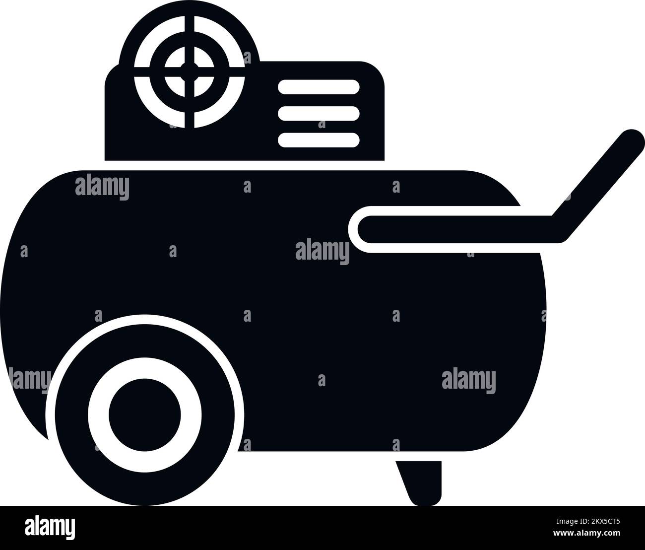 Car compressor icon simple vector. Air machine. Electric motor Stock ...