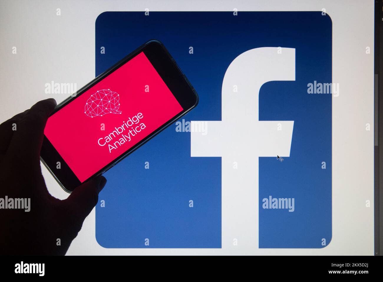 24.03.2018., Croatia, Zagreb - An illustration of Facebook's personal ...