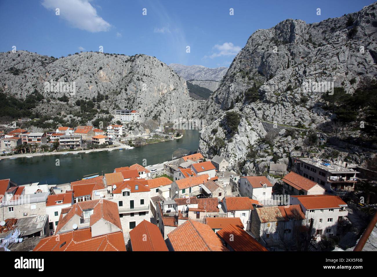 28.03.2018., Omis, Croatia - Omis is a small Dalmatian town on the ...