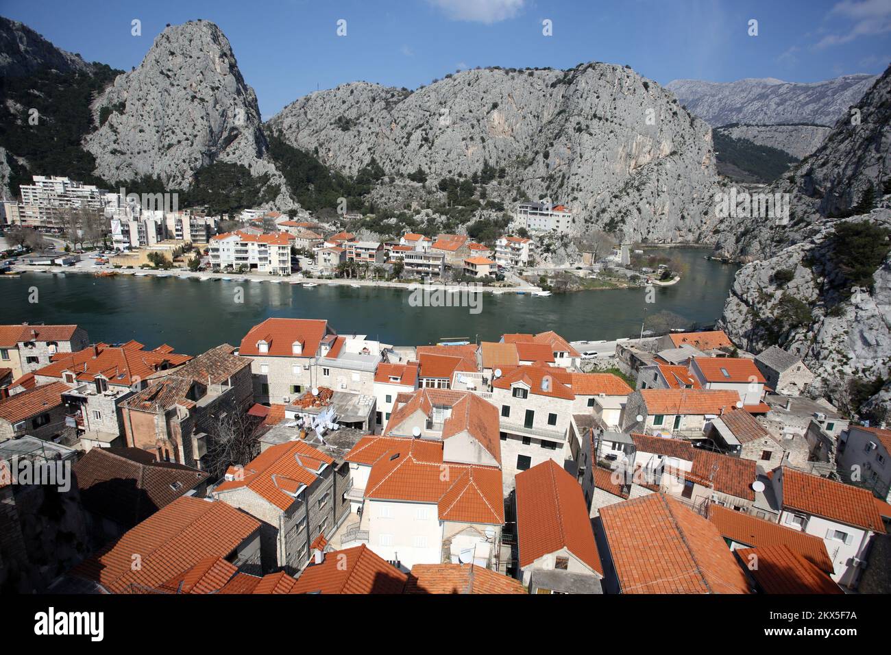 28.03.2018., Omis, Croatia - Omis is a small Dalmatian town on the ...