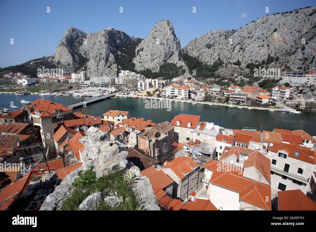 28.03.2018., Omis, Croatia - Omis is a small Dalmatian town on the ...
