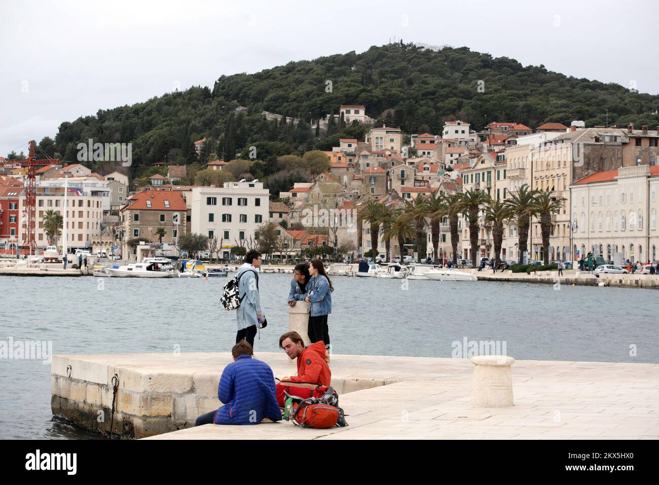04.04.2018., Siplit, Croatia - Nice spring day on seafront promenade ...