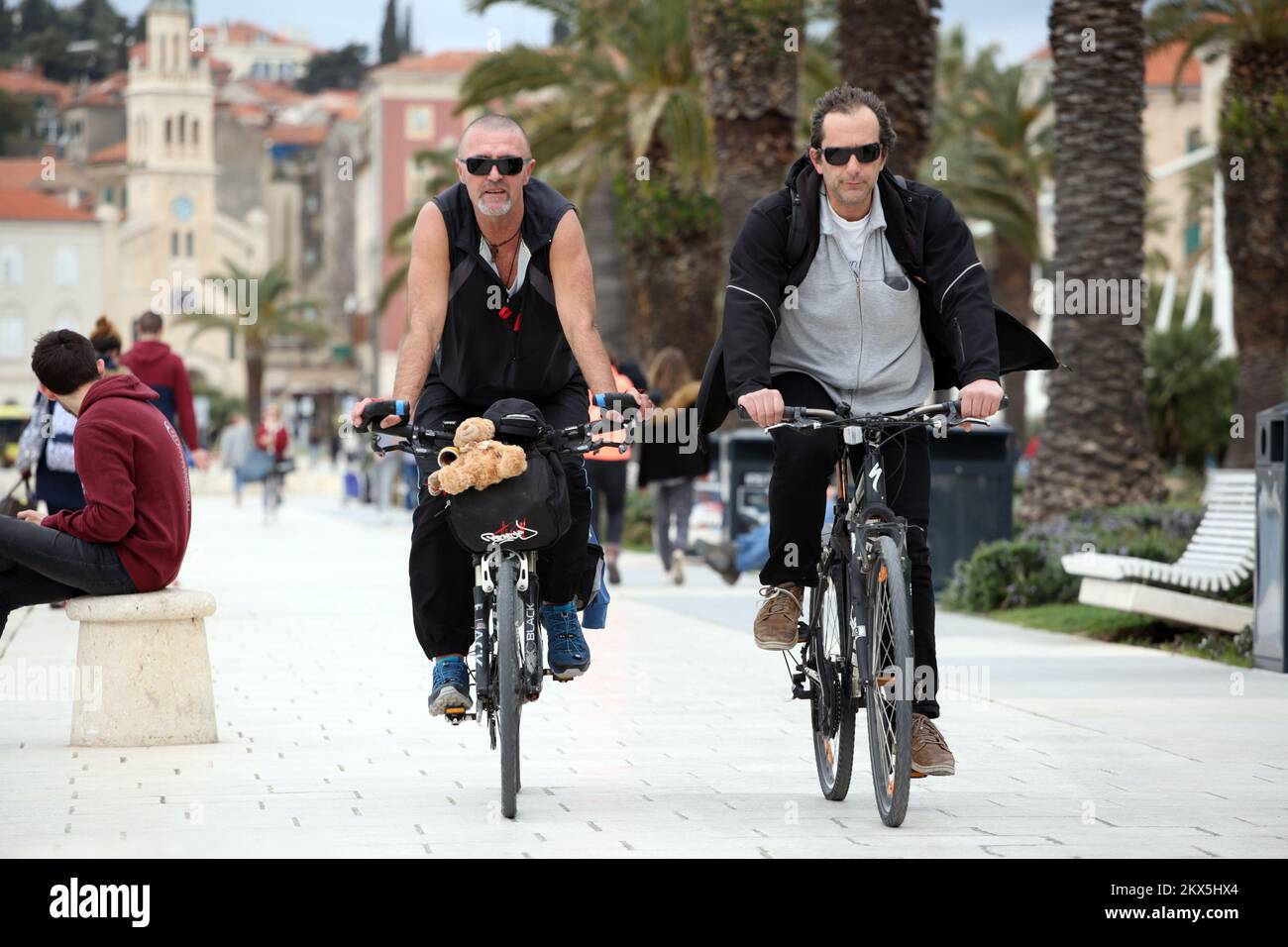 04.04.2018., Siplit, Croatia - Nice spring day on seafront promenade ...