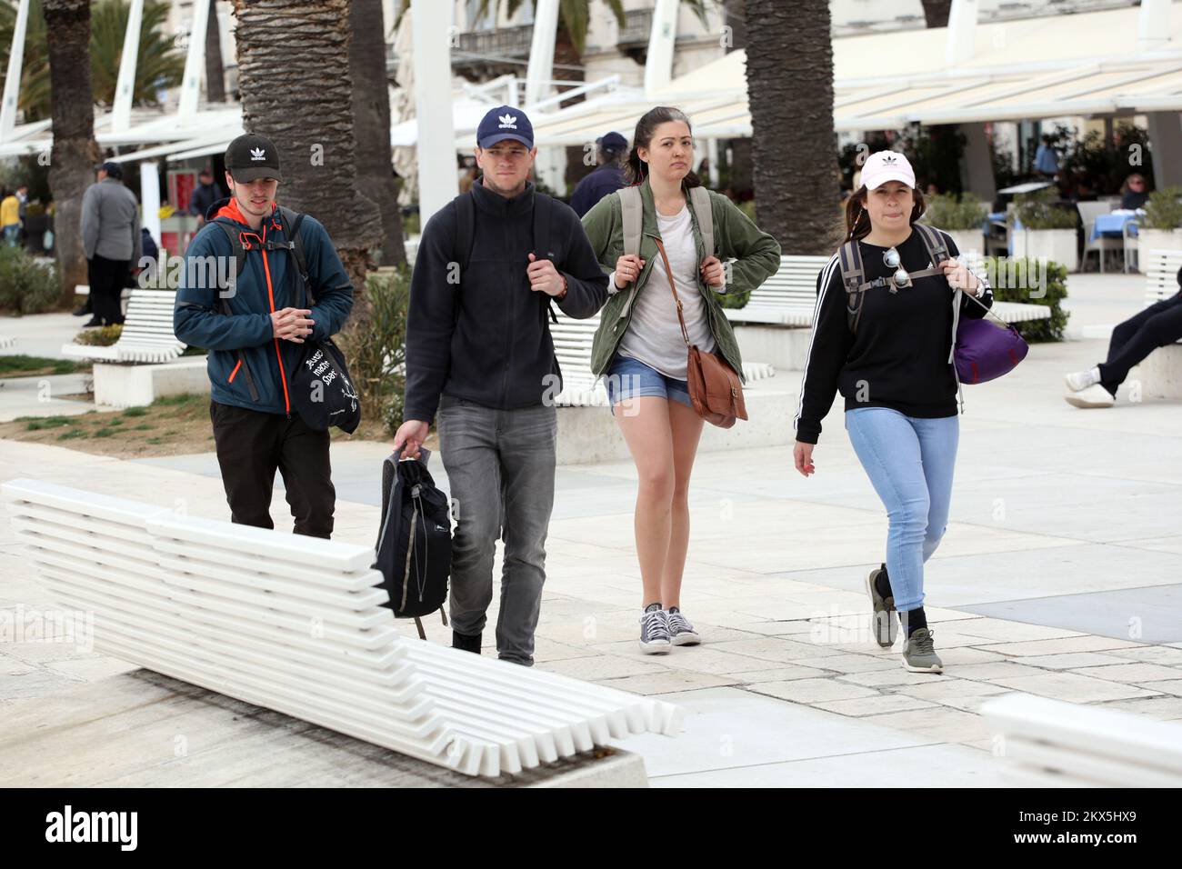 04.04.2018., Siplit, Croatia - Nice spring day on seafront promenade ...