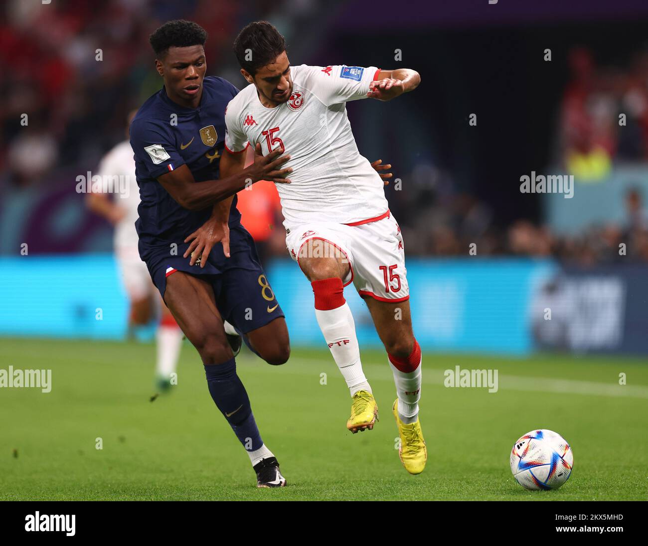 Ar Rayyan, Qatar, 30th November 2022. Aurelien Tchouameni of France ...