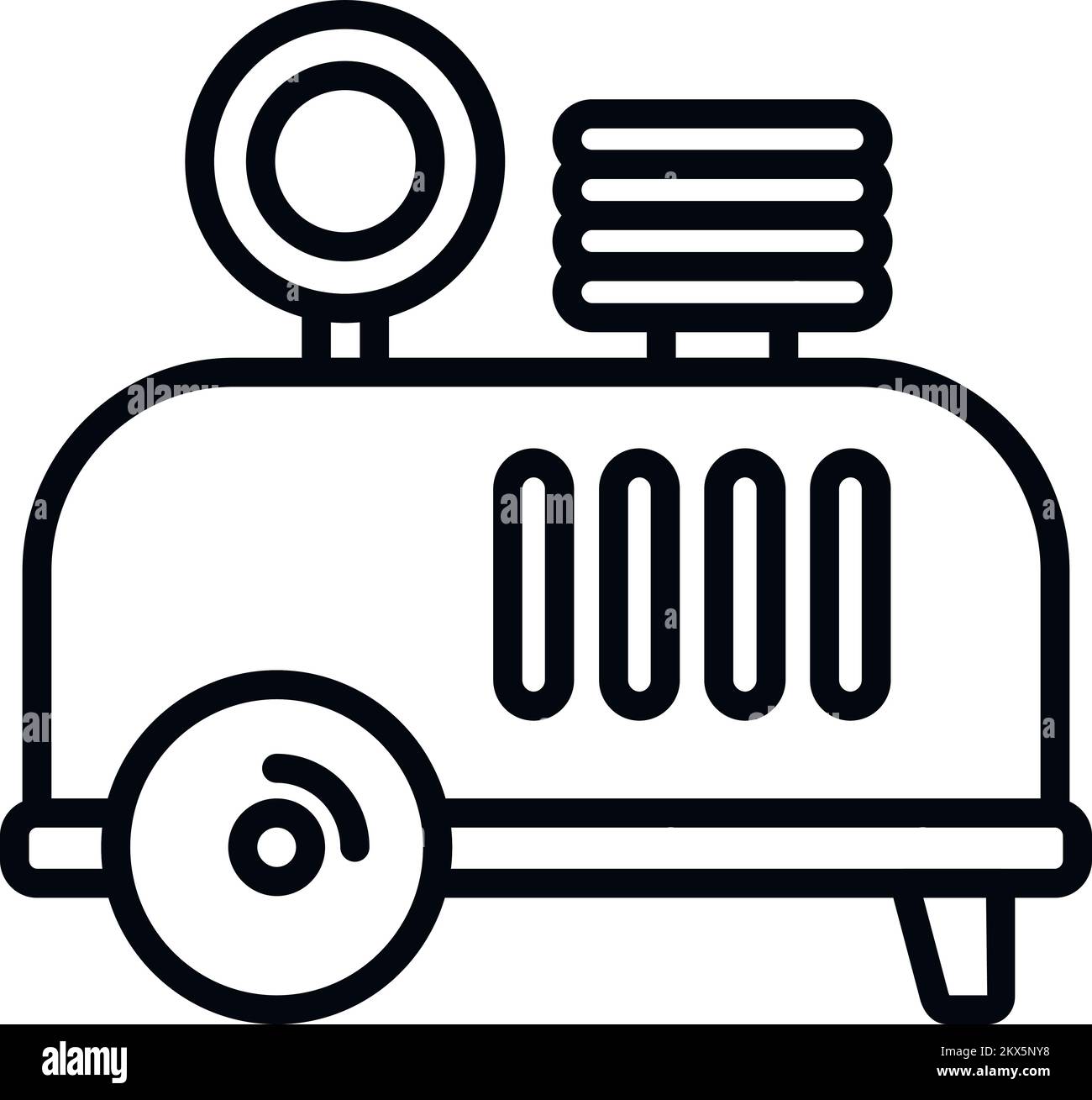Machine compressor icon outline vector. Air pump. Pressure tank Stock ...