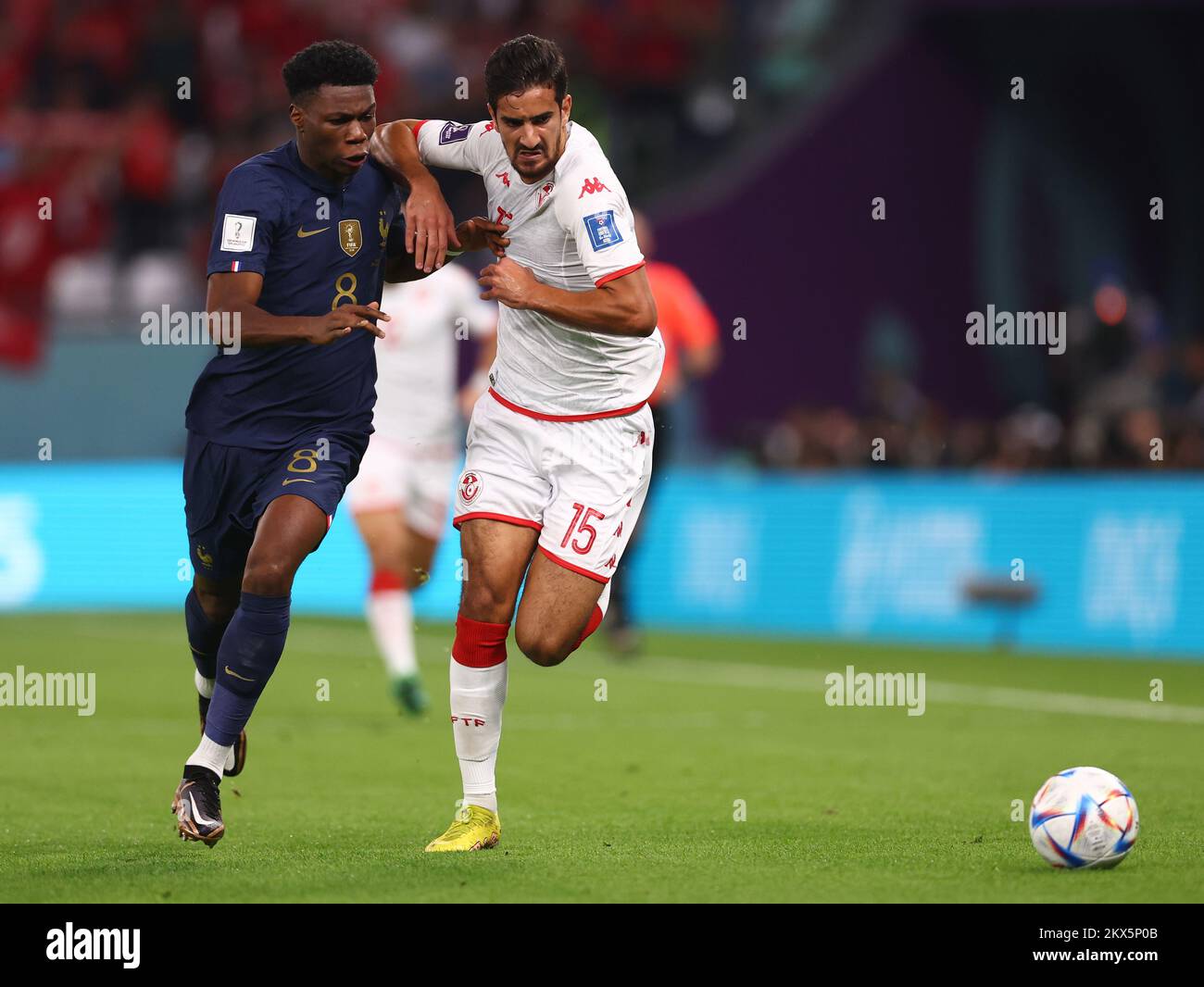 Ar Rayyan, Qatar, 30th November 2022. Aurelien Tchouameni of France ...