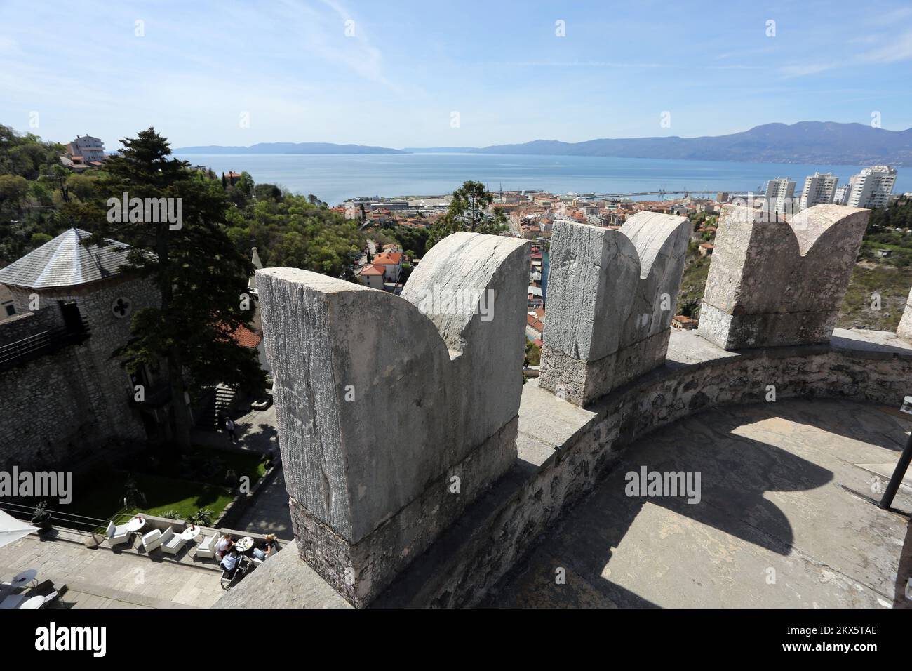 15.04.2018., Rijeka, Croatia - Trsat Castle stands on the site of an ...