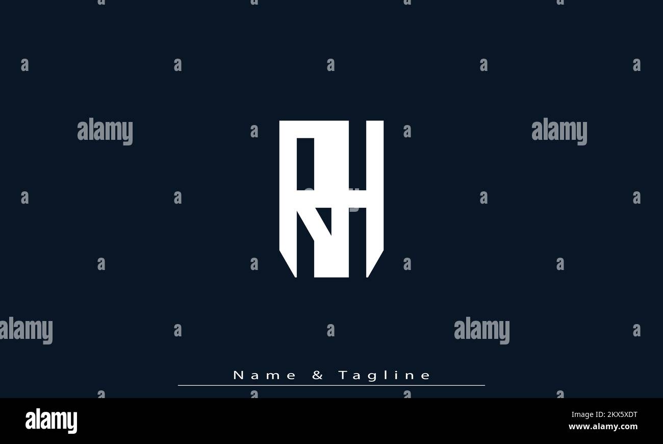 Alphabet letters Initials Monogram logo RH , HR Stock Vector Image ...