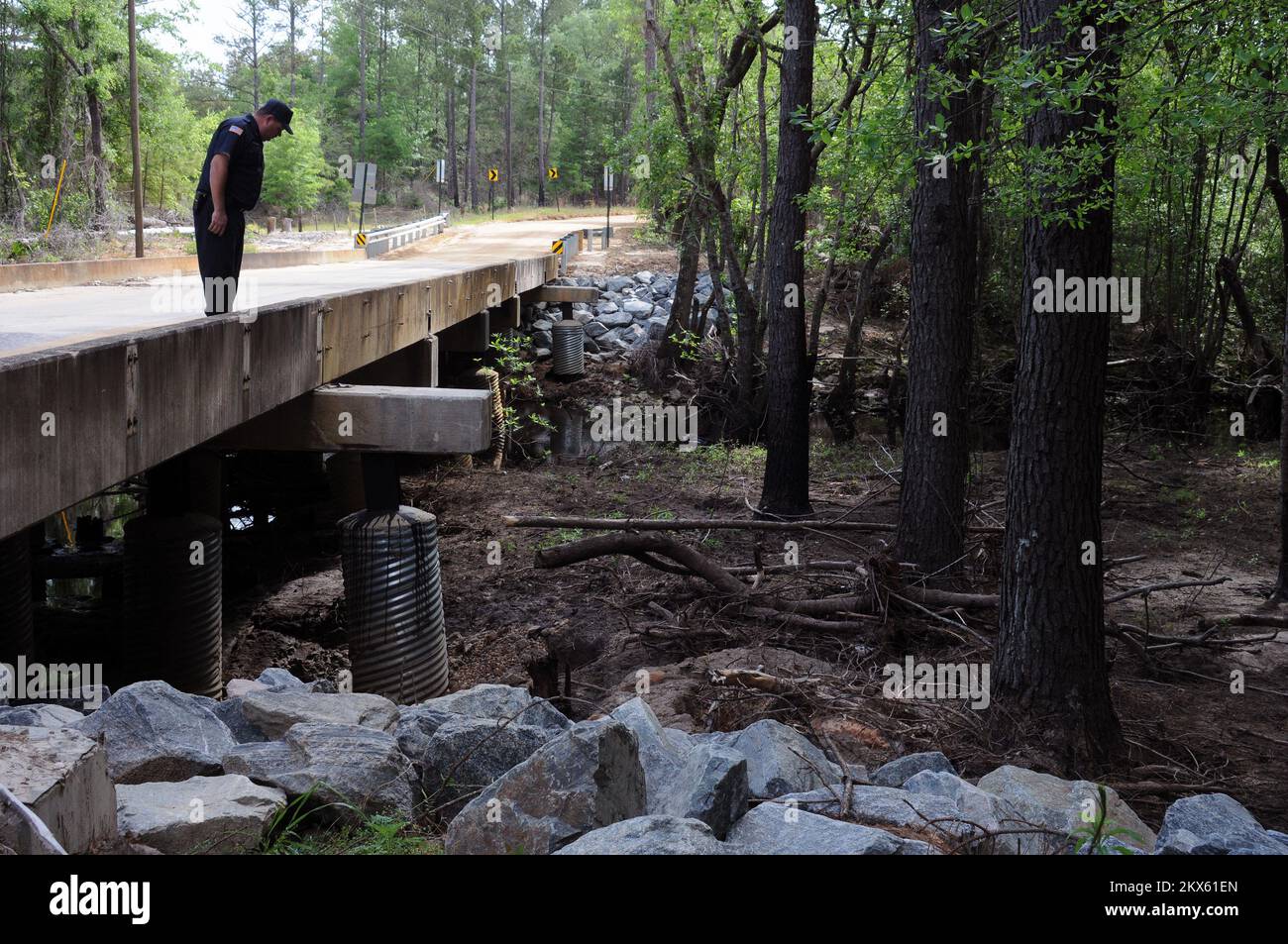 Coffe County EMD inspects bridge. Georgia Severe Storms, Flooding ...