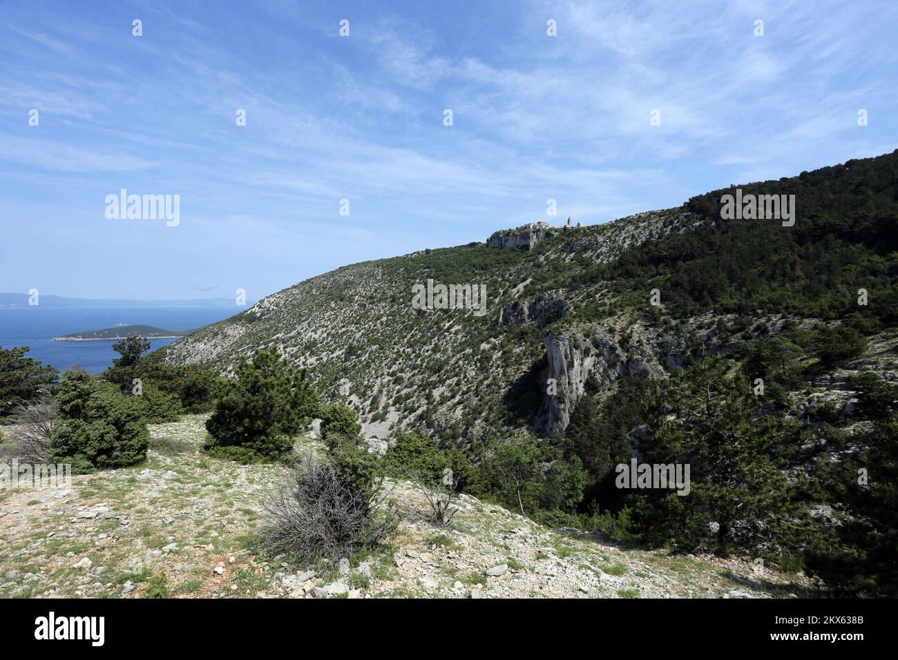 07.05.2018., Lubenice - The village of Lubenice on the island of Cres ...