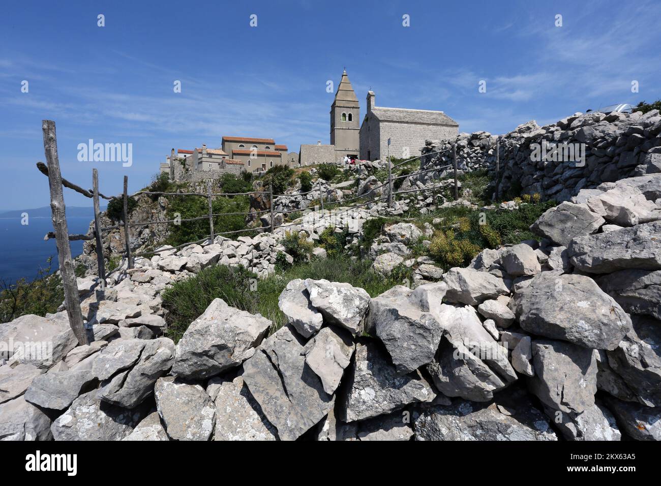 07.05.2018., Lubenice - The village of Lubenice on the island of Cres ...