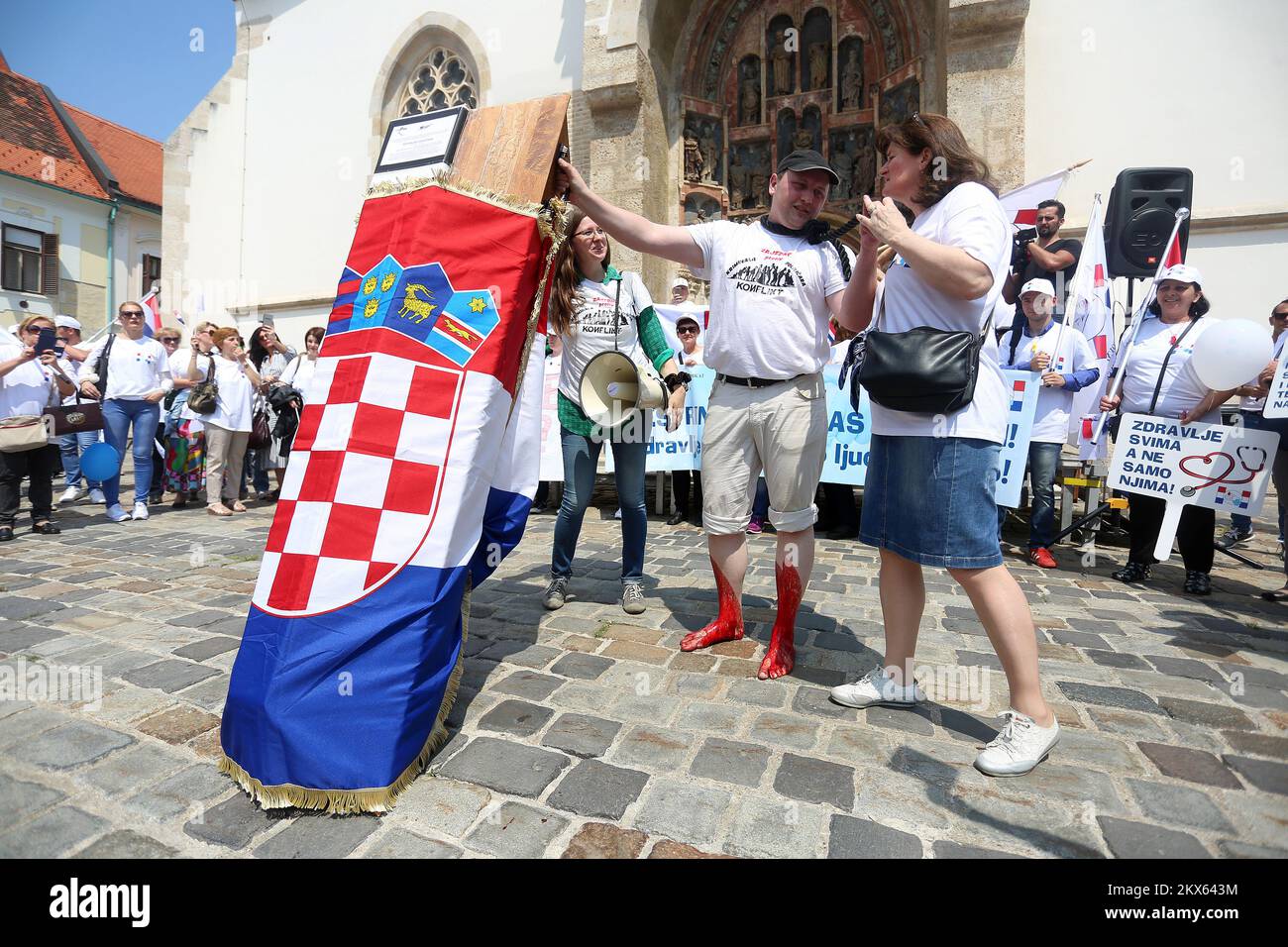 12.05.2018., Zagreb - Funeral of Republic of Croatia, demonstration of ...