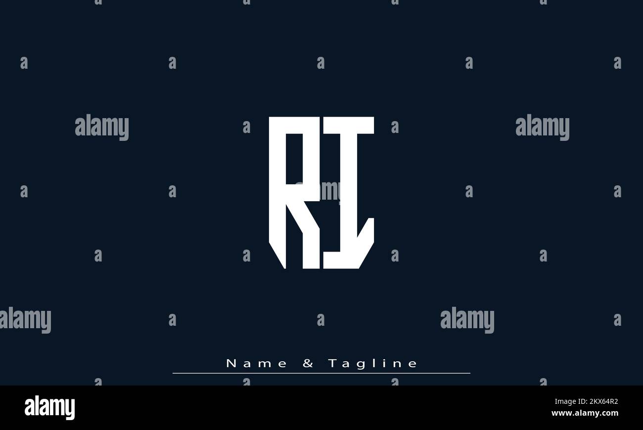 Alphabet letters Initials Monogram logo RI , IR Stock Vector Image ...