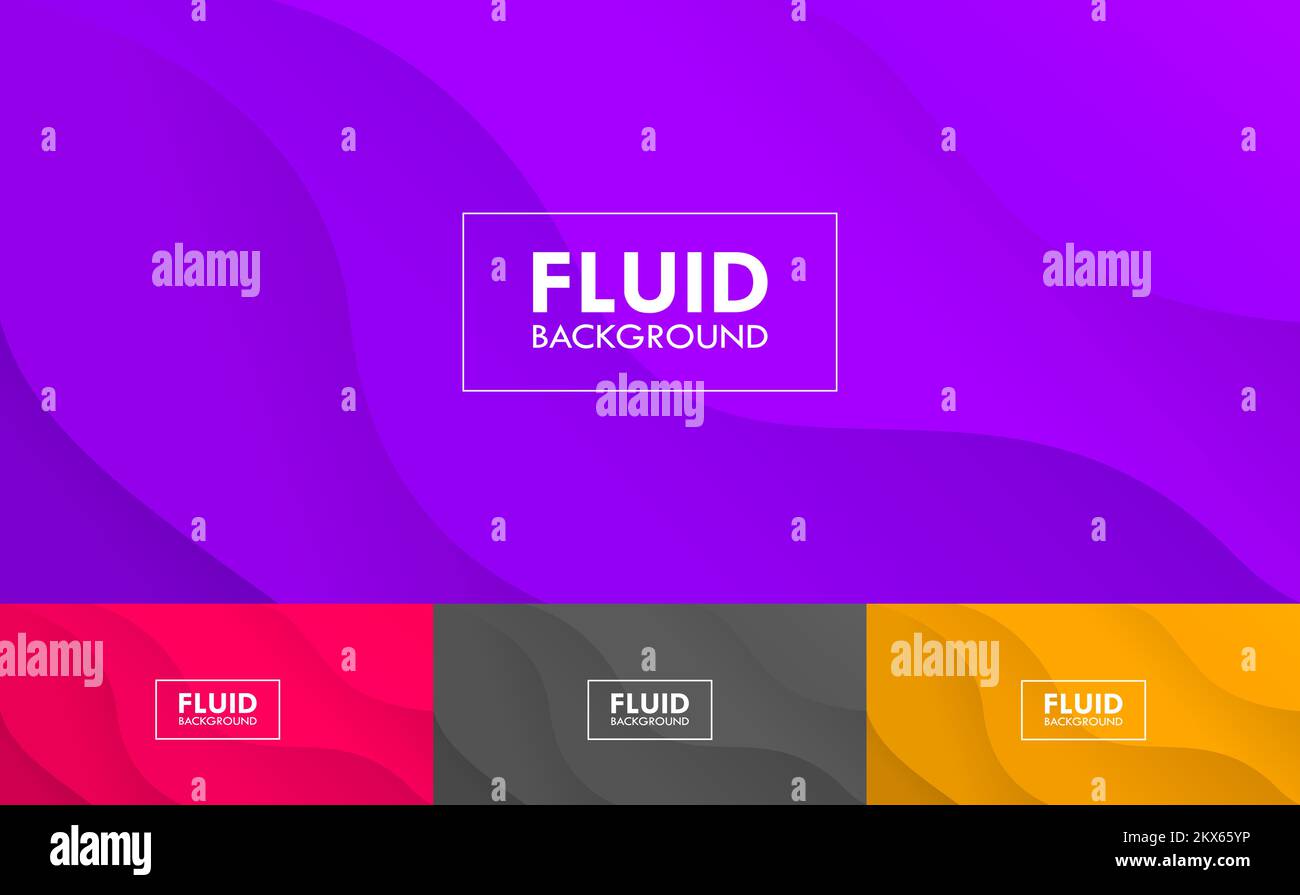 Colorful Fluid Wave Vector Abstract Background Set Stock Vector Image ...